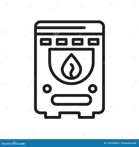 Boiler Icon Vector Sign And Symbol Isolated On White Background Stock