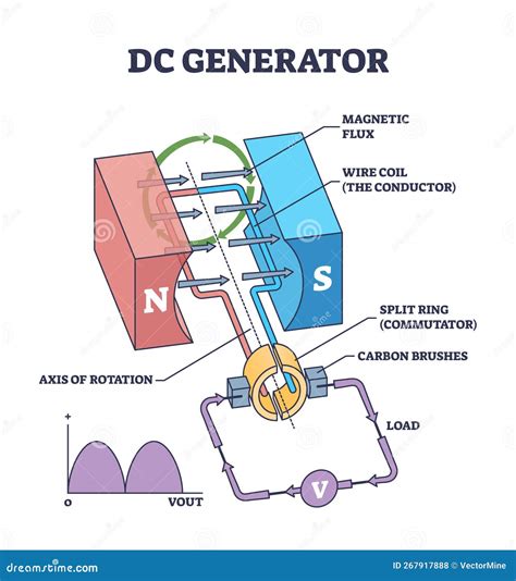 DC Generator Work Principle With Device Mechanical Structure Outline