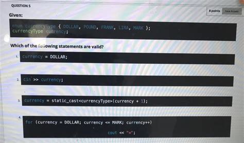 Solved Questions Given Points Save Answer Enum Chegg