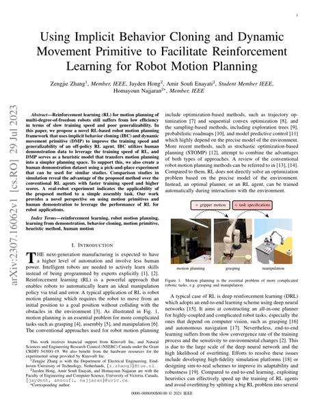 pdf using implicit behavior cloning and dynamic movement primitive to facilitate reinforcement