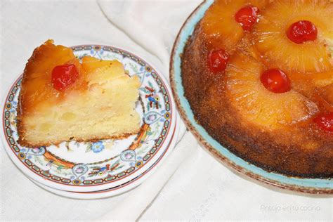 Volteado de piña casero muy fácil y esponjoso Pastel de piña