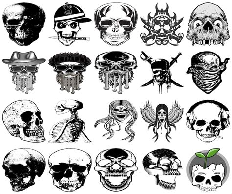 Skull SVG Bundle Skull Designs Skull Svg Printable Etsy