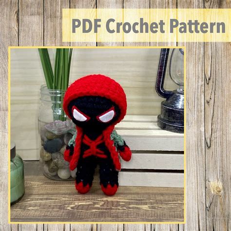 Crochet Pattern Spider Man Miles Morales Inspired The Artisans Nook