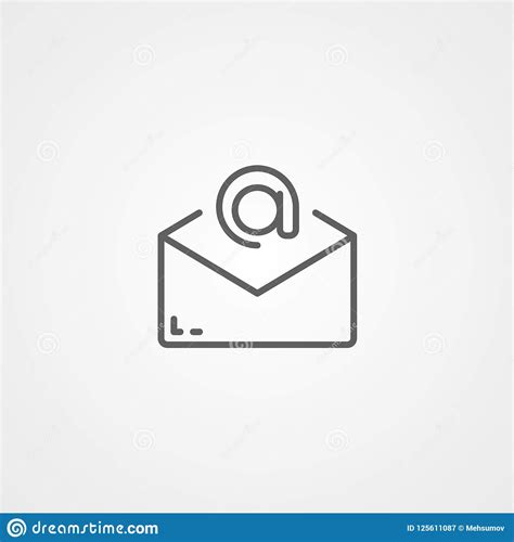 Símbolo De La Muestra Del Icono Del Vector Del Correo Ilustración del