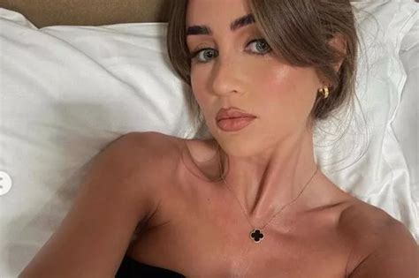 Love Island S Georgia Steel Squeezes Into Cinched Corset As Chest Takes