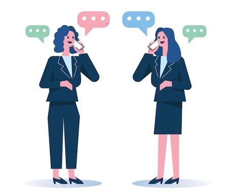 Mulheres de negócios falando ao telefone conceito de comunicação