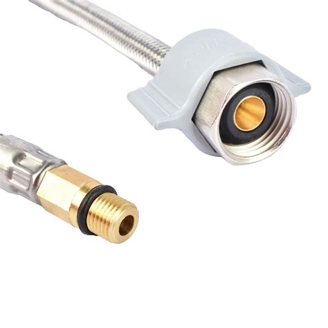 CONECTOR FLEXIBLE PARA LLAVE MONOMANDO DE 3 8 X 1 2 PULGADA PLATA