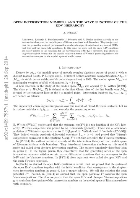 pdf open intersection numbers and the wave function of the kdv hierarchy