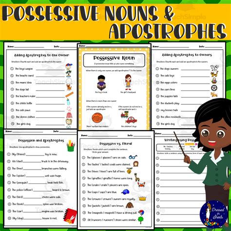 Possessive Nouns And Apostrophes By Teach Simple