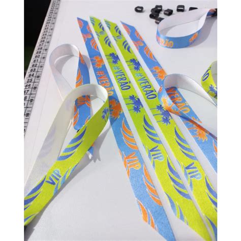 Pulseira De Identifica O Para Festas Eventos De Tecido Personalizado