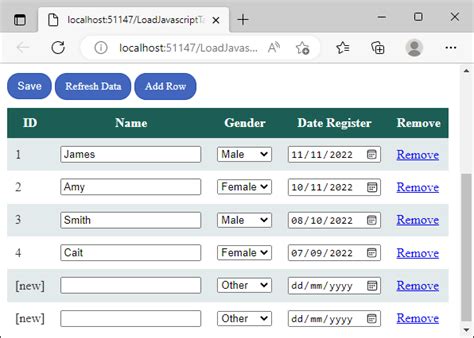 Part 2 GridView Vs Dynamic HTML Table ASP NET WebForms CodeProject