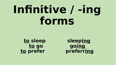 Spotlight 9 Unit 2c Infinitive Ing Forms