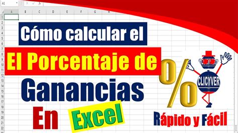 Cómo CALCULAR el porcentaje de GANANCIAS en Excel Rápido y Fácil YouTube