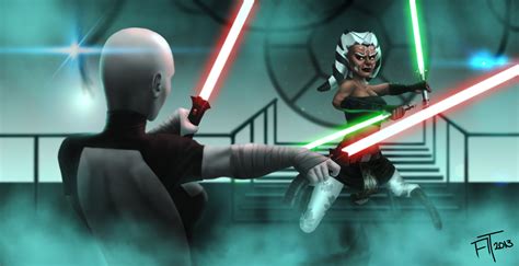 Ahsoka Snips Tano Vs Asajj Ventress By Atdoodle On DeviantArt