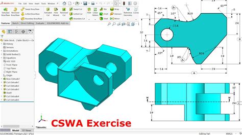 SolidWorks CSWA Sample Exam Exercise YouTube