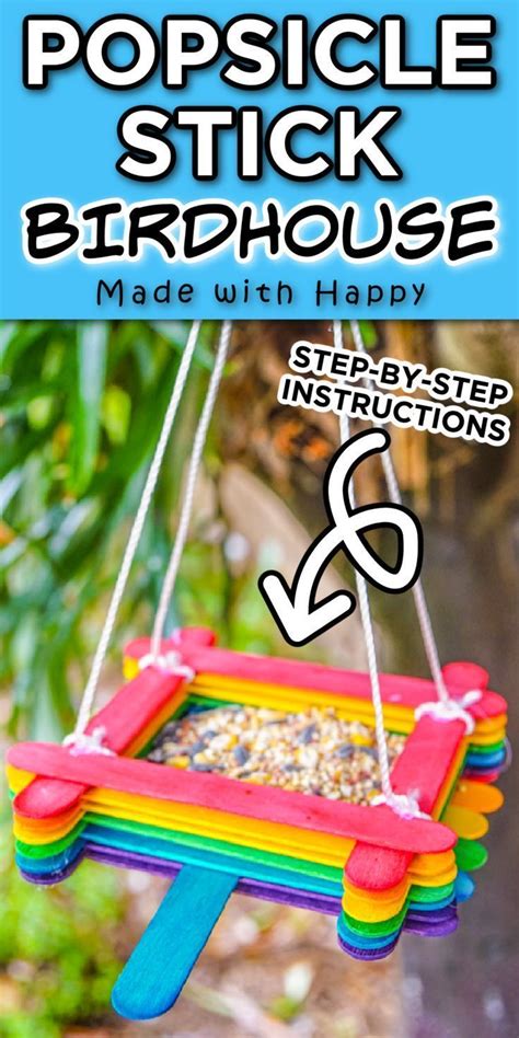 Popsicle Stick Bird Feeder Craft In Bird Feeder Craft Camping