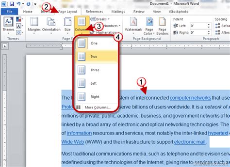 Tip Use Columns To Vertically Split Content In Word Documents
