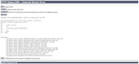 the server encountered an unexpected condition that prevented it from fulfilling the request