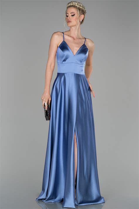 Robe de Soirée Longue Satin Marron clair ABU1458 Abiyefon
