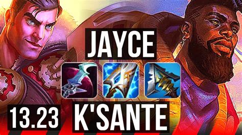 JAYCE Vs K SANTE TOP 6 Solo Kills 300 Games Dominating KR