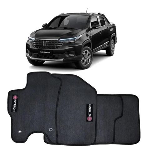 Jogo De Tapete De Borracha Pvc Para Nova Fiat Strada Cabine Dupla 2020