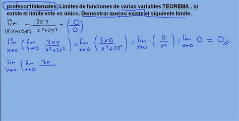 límites 09 funciones de varias variables ejercicio resuelto parte 1
