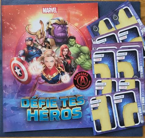 MARVEL LECLERC 2023 Album DEFIE TES HEROS 20 Pochettes Neuves De 4