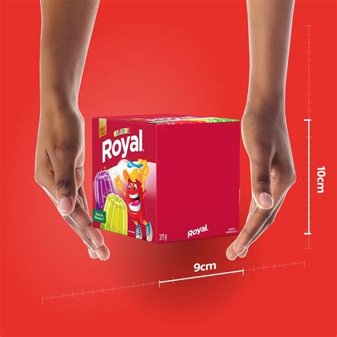 Gelatina Em Pó Royal Framboesa Caixa 15 Unidades De 25g