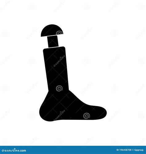Diseño Vectorial Del Icono De La Silueta De Prótesis De La Pierna