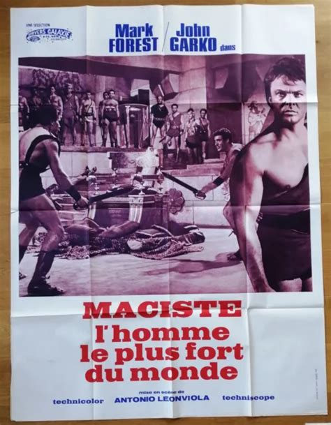 MACISTE L HOMME LE PLUS FORT DU MONDE Affiche Cinema Originale 160x120