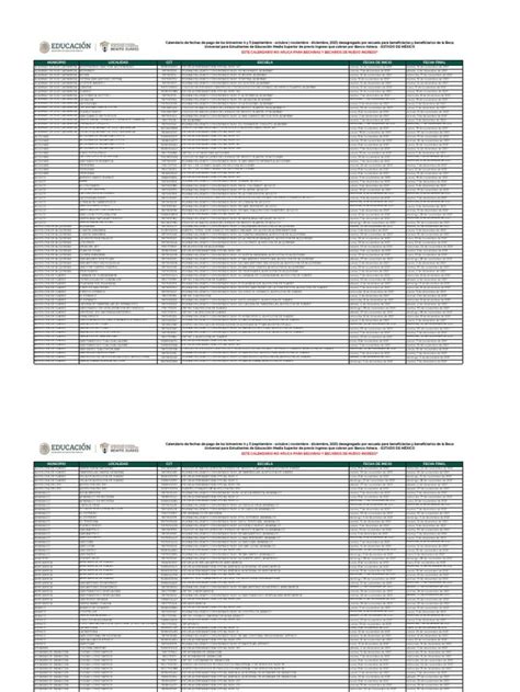 Estoy Leyendo 539198818 Calendario De Pagos Becas Benito Juarez Edomex