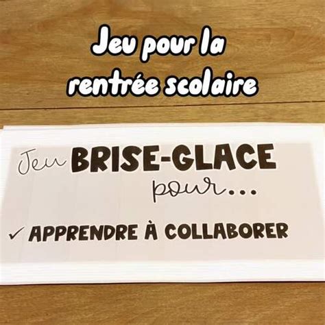 Back to School Ice breaker Rentrée scolaire Jeu brise glace Défis