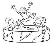 Coloriage piscine à imprimer Dessin piscine