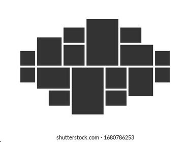 Photo Collage Frames Template Interior Design Stock Vector Royalty