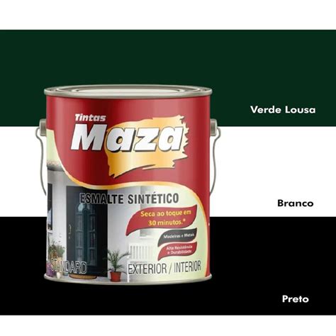 Tinta Esmalte Sintético Fosco Metais Madeiras 3 6l Maza Esmalte