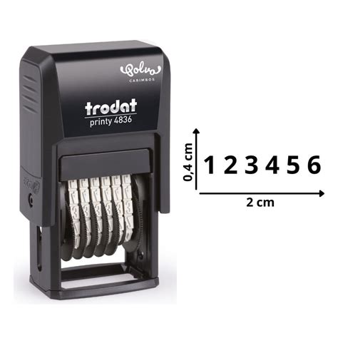 Carimbo Numerador Autom Tico X Cm Trodat Polvo Carimbos