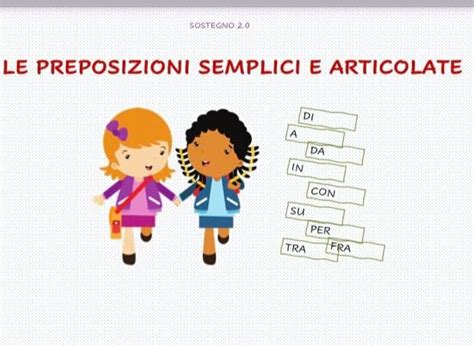 Le Preposizioni Semplici E Articolate Schede Didattiche Per La Scuola