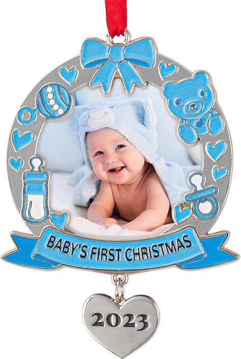Amazon Baby First Christmas Photo Ornament 2023 Boy My First