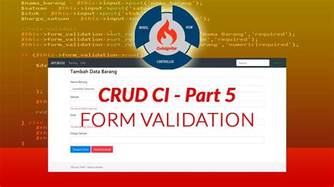 membuat aplikasi database crud dengan codeigniter par