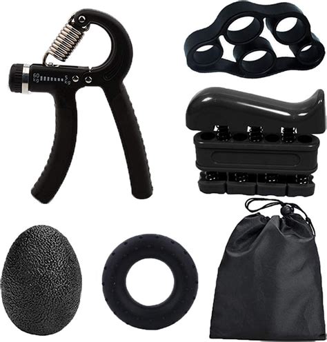 Kit Hand Grip 5 peças Fortalecedor de Mão Conjunto de Exercício