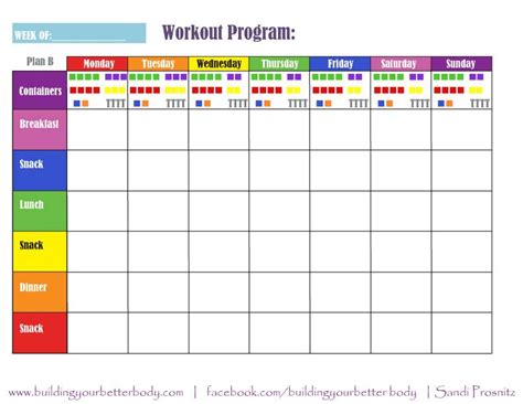 21 Day Fix Printable Meal Planner