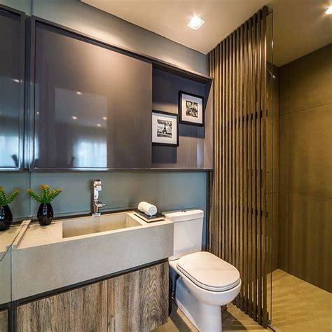 Hello People Que Tal Um Banheiro Cara De Lavabo E Esse Painel