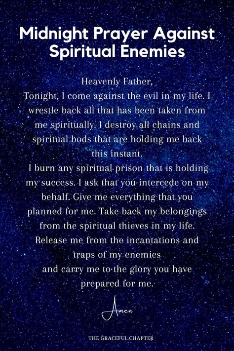 Midnight Prayer Against Spiritual Enemies Midnight Prayer