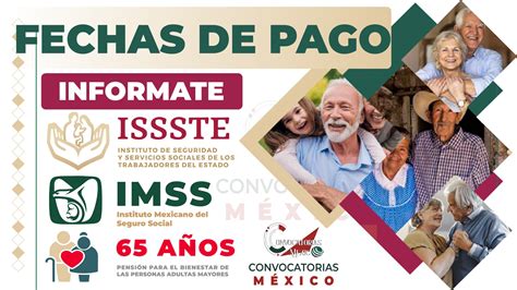 FECHAS DE PAGO Para adultos mayores beneficiarios de Pensión IMSS