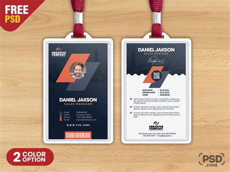 Office Identity Card PSD Template PSD Zone