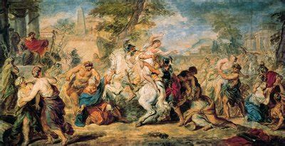Der Raub Der Sabinerinnen Von Peter Paul Rubens Kunstdruck