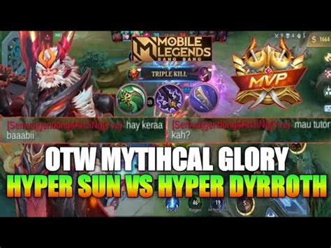 Otw Mythical Glory Sun Hyper Vs Dyrroth Hyper Build Dan Emblem Sun