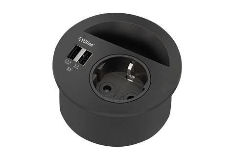 EVOLINE CIRCLE 80 B F USB AC ZWART Bermabru