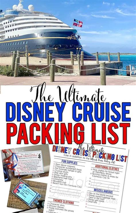 Free Printable Disney Cruise Packing List Lamberts Lately