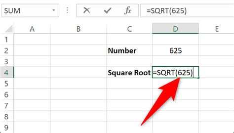 how to calculate square root in microsoft excel